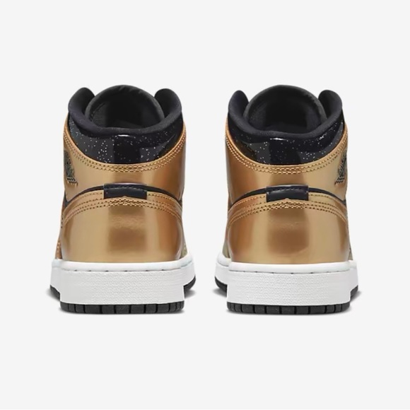 Jordan | Shoes | Nike Air Jordan Retro Mid Se Metallic Gold Black White ...